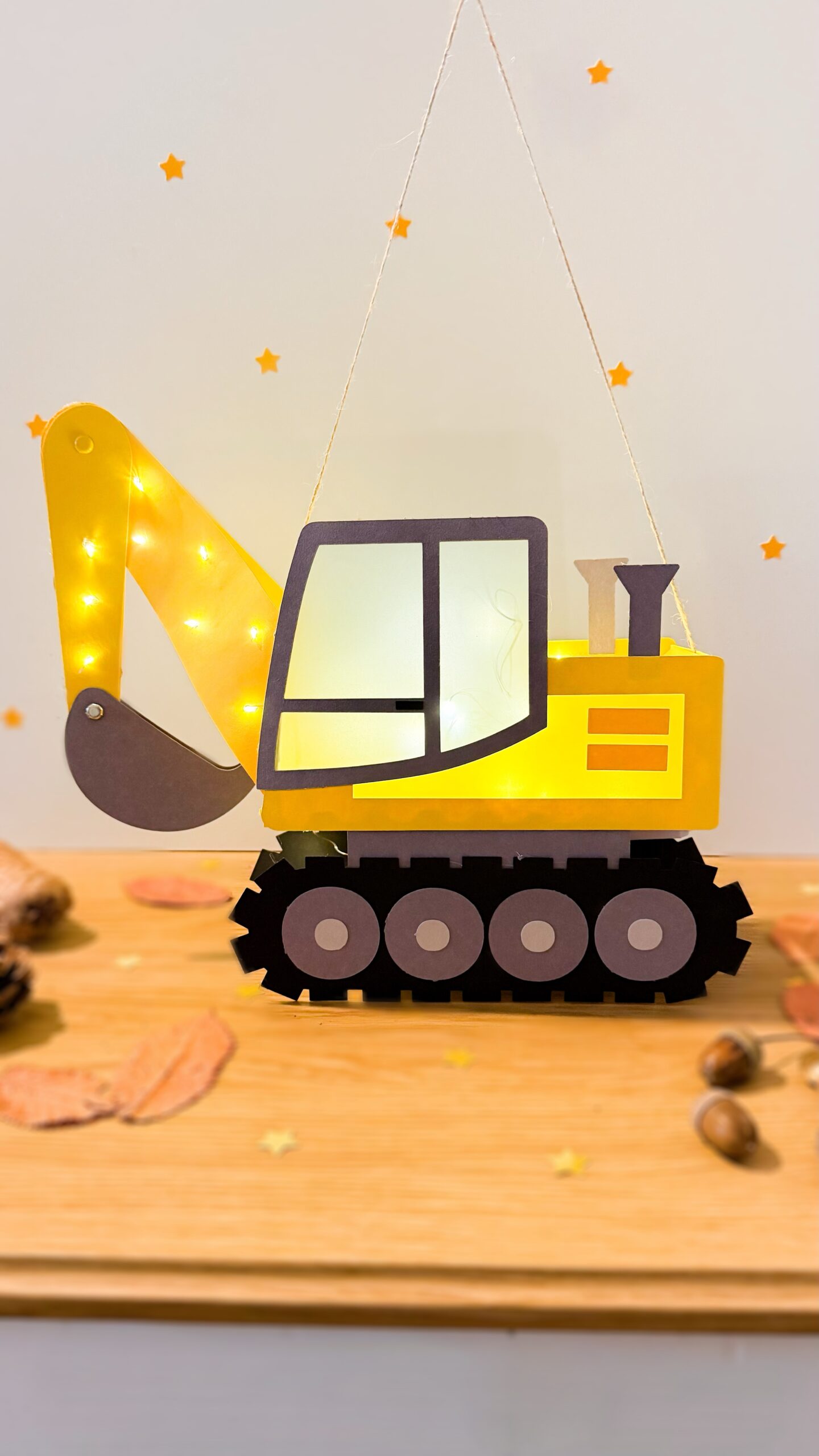 Bagger Laterne basteln | Hej Maiken - Kreativ mit Kindern