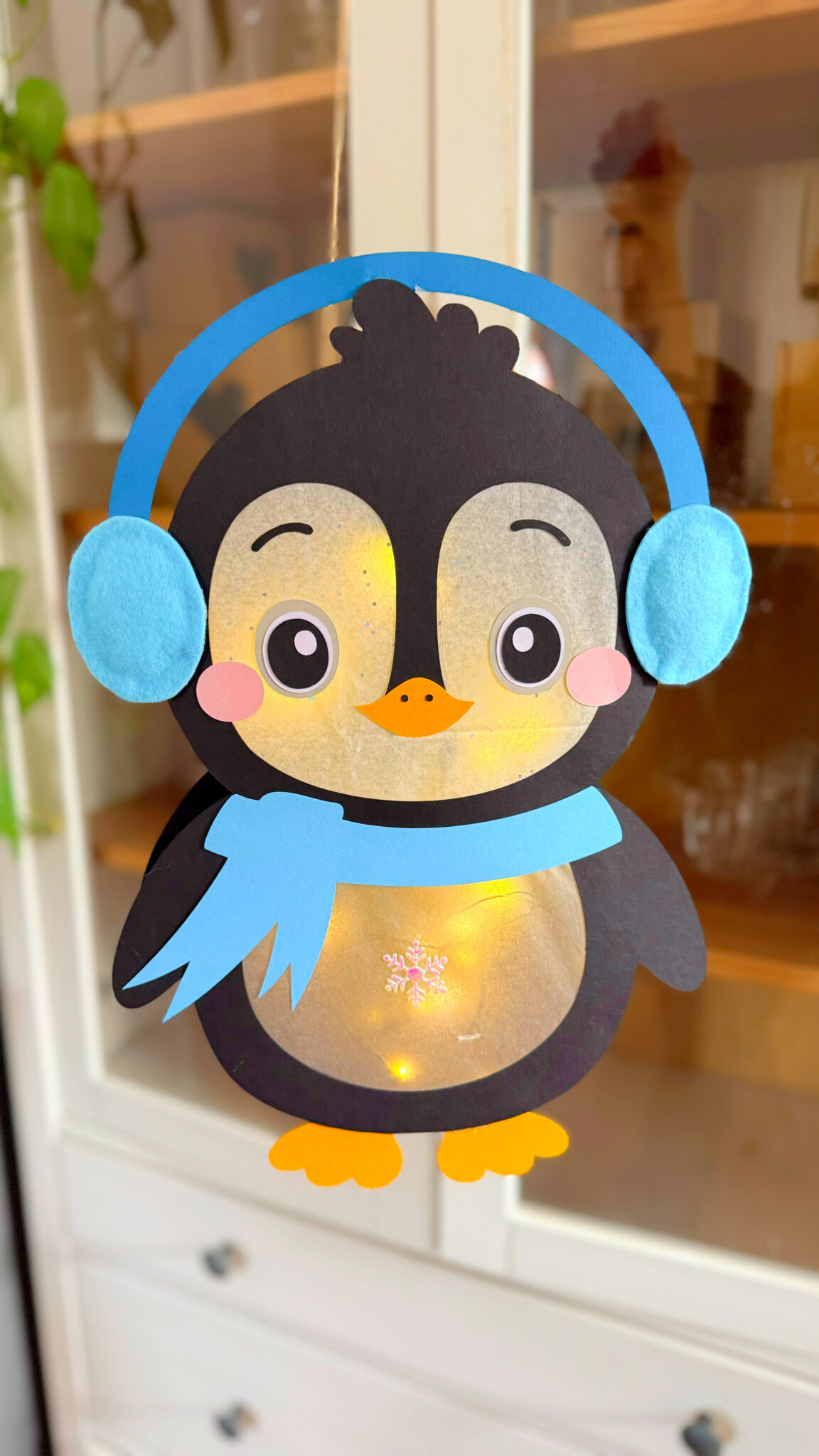 Pinguin Laterne basteln | Hej Maiken - Kreativ mit Kindern