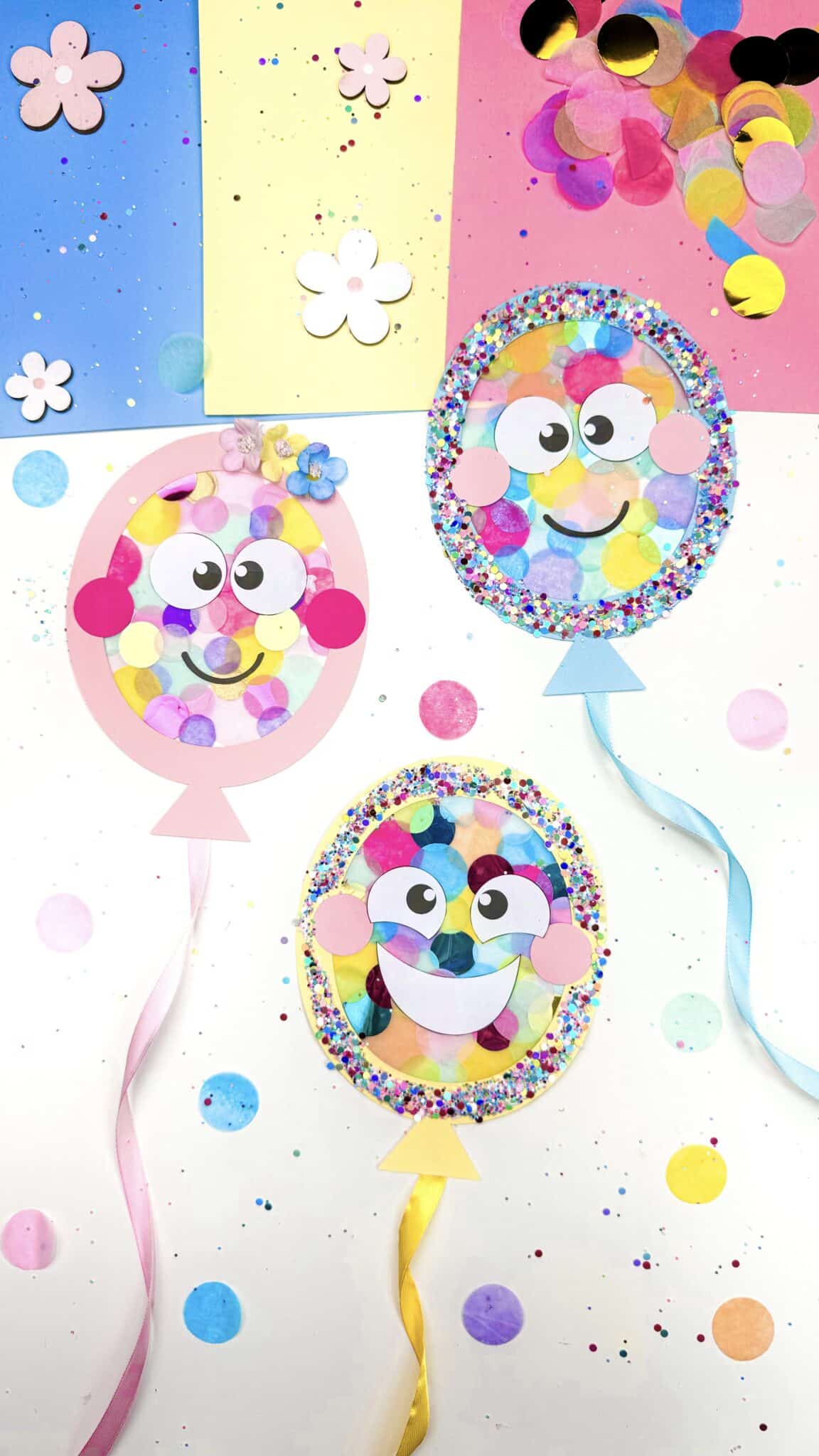 Luftballons als Fensterbilder | Hej Maiken - Kreativ mit Kindern