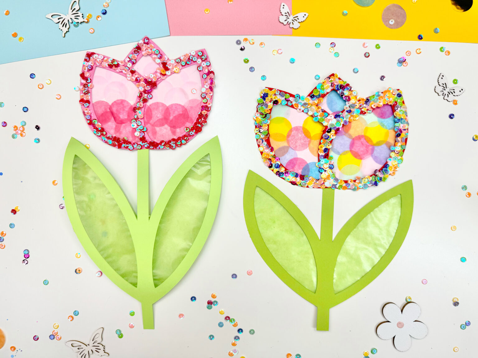 Tulpe Basteln Fenster