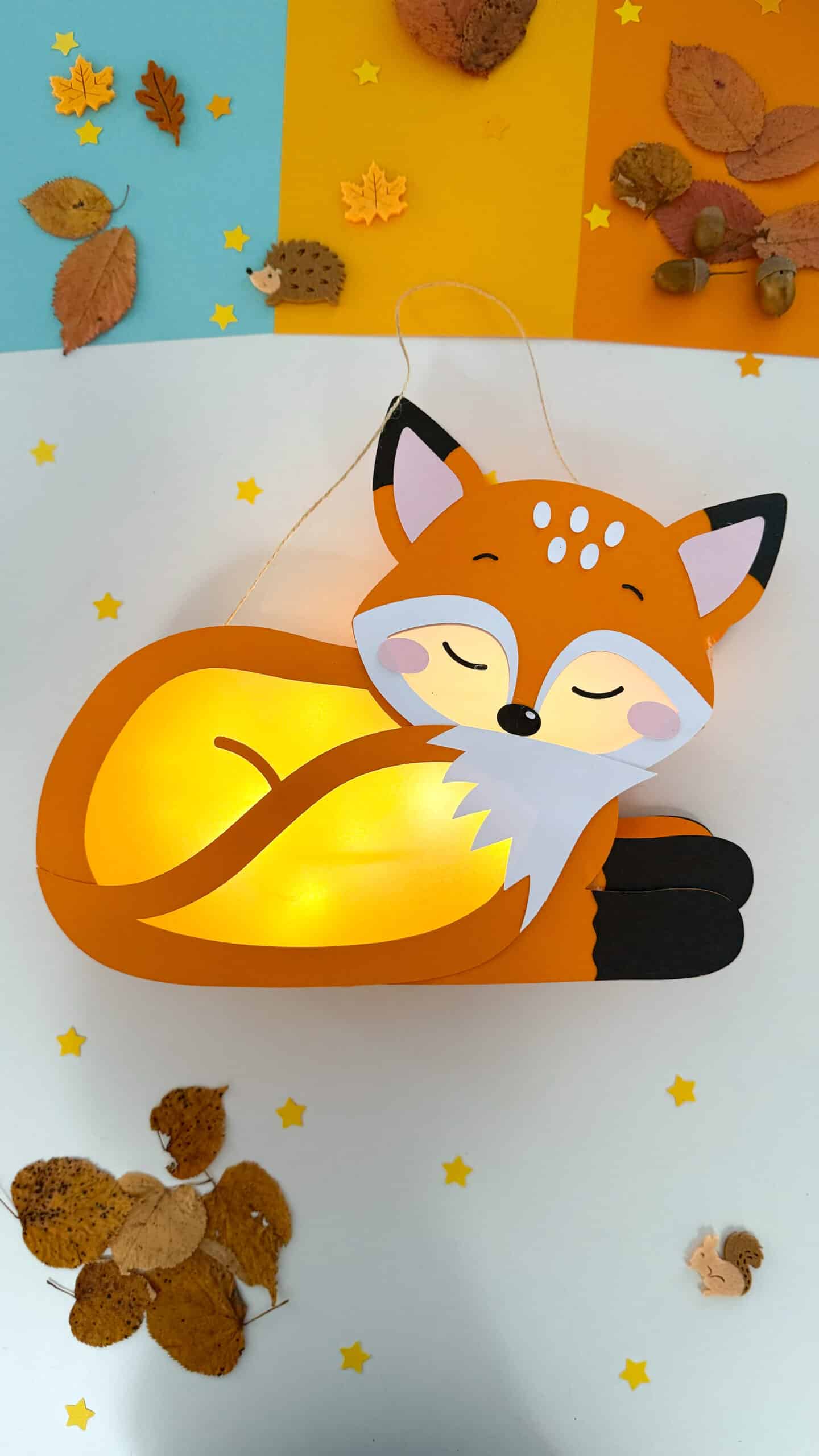 Süße Fuchs Laterne basteln | Hej Maiken - Kreativ mit Kindern